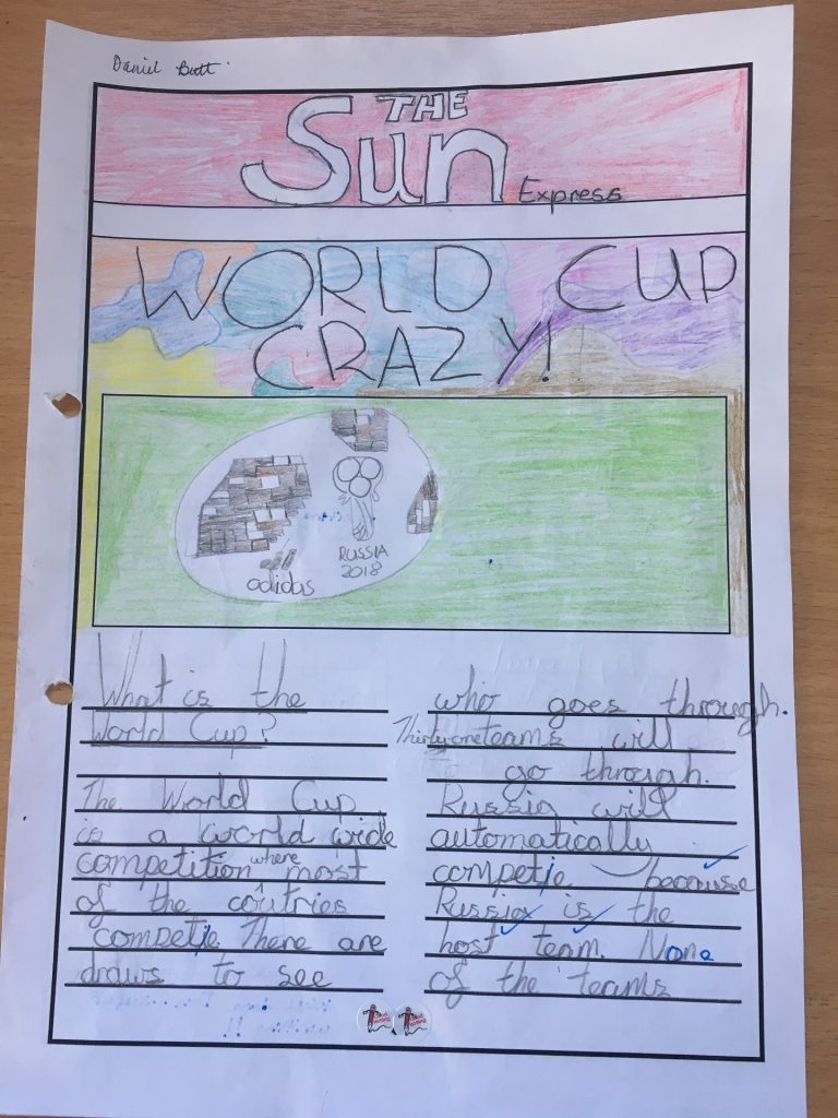 Dan’s World Cup Writing - The Learning Academy Tutoring